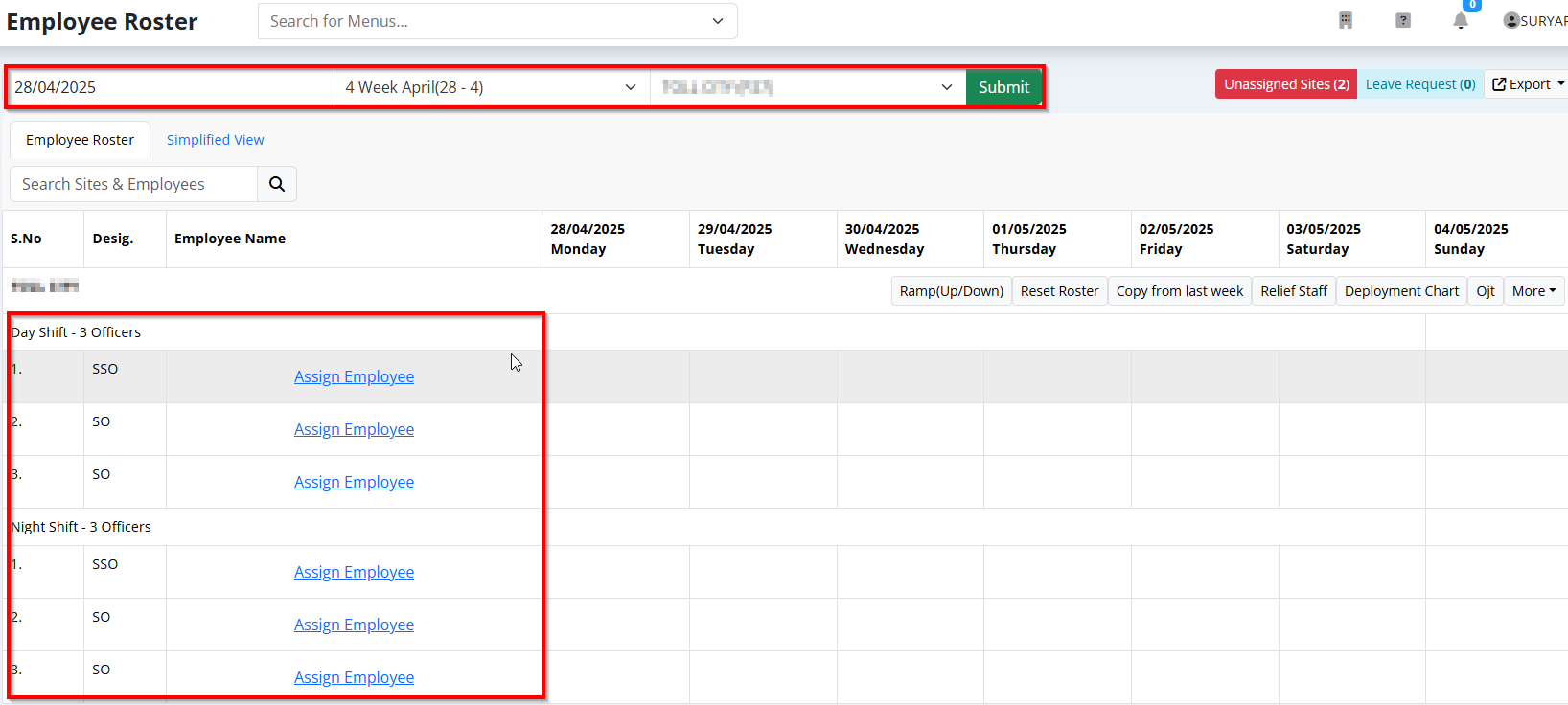 Employee roster – Help Portal